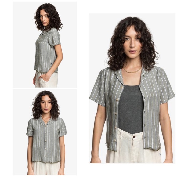 Quiksilver | Tops | Quiksilver Camp Linen Crop Top | Poshmark